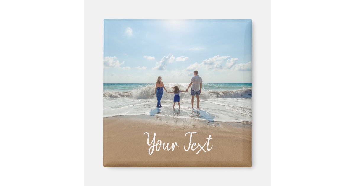 Personalized Photo & Custom Text Template Magnet | Zazzle