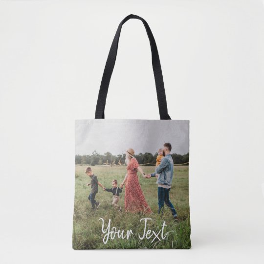 Personalized Photo & Custom Text Template Tote Bag | Zazzle.com