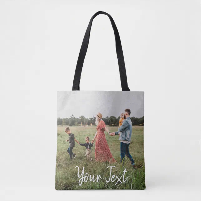 Personalized Photo & Custom Text Template Tote Bag | Zazzle