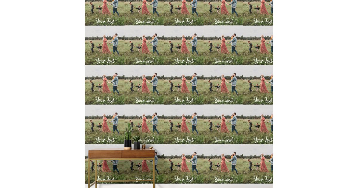 Personalized Photo & Custom Text Template Wallpaper | Zazzle