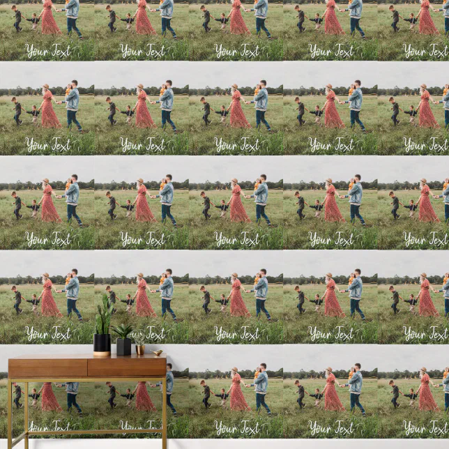 Personalized Photo & Custom Text Template Wallpaper | Zazzle