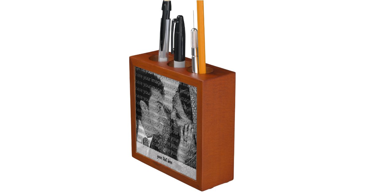 Personalized Photo Desk Organizer | Zazzle