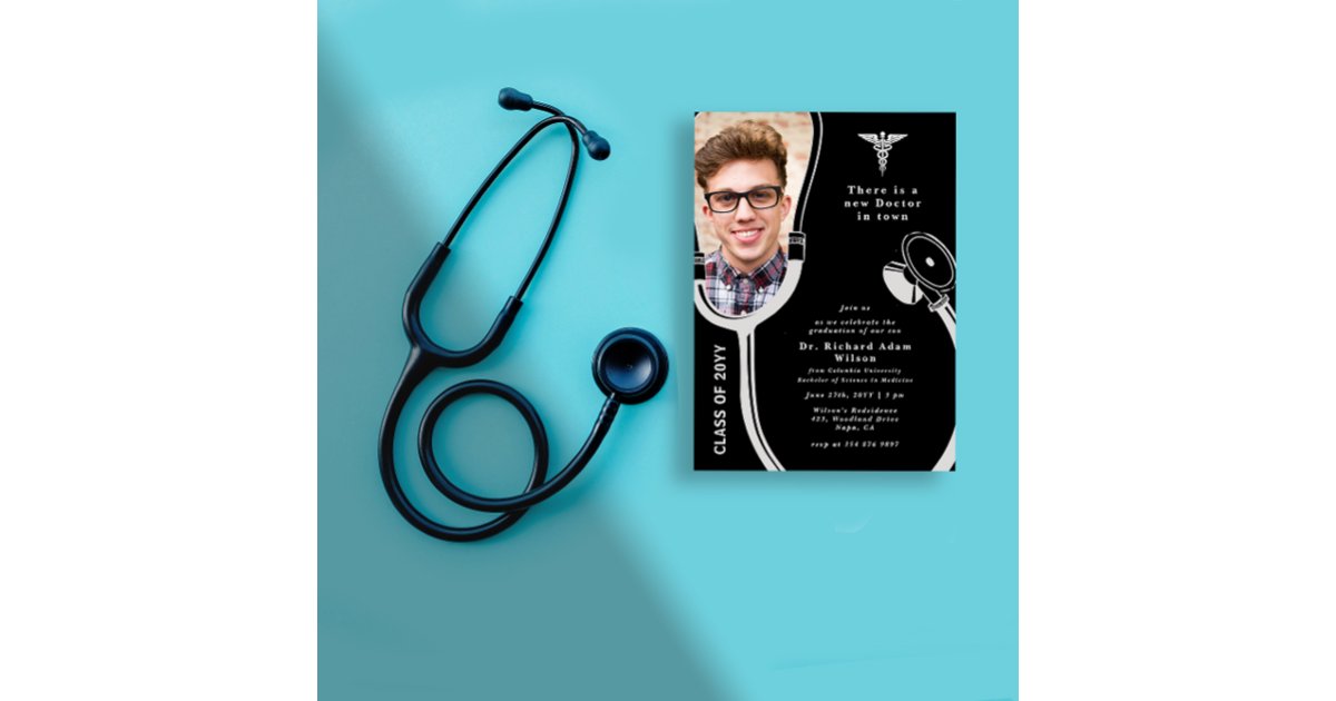 Personalized Photo Doctor Graduation Invitation | Zazzle