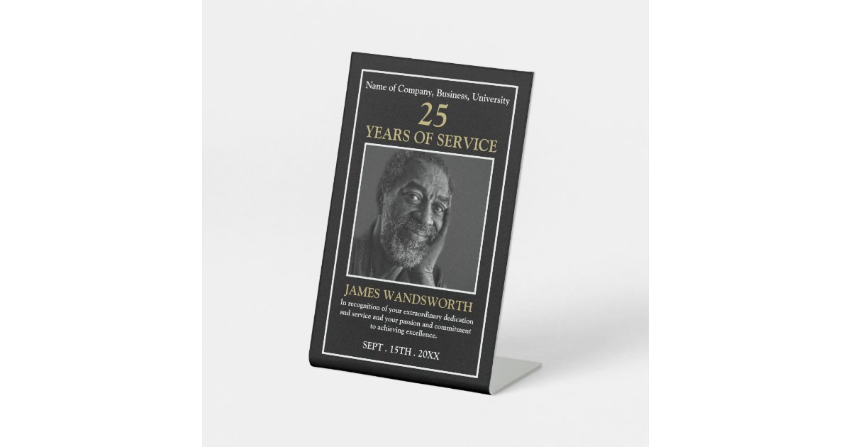 Personalized Photo - Employee Award Pedestal Sign | Zazzle
