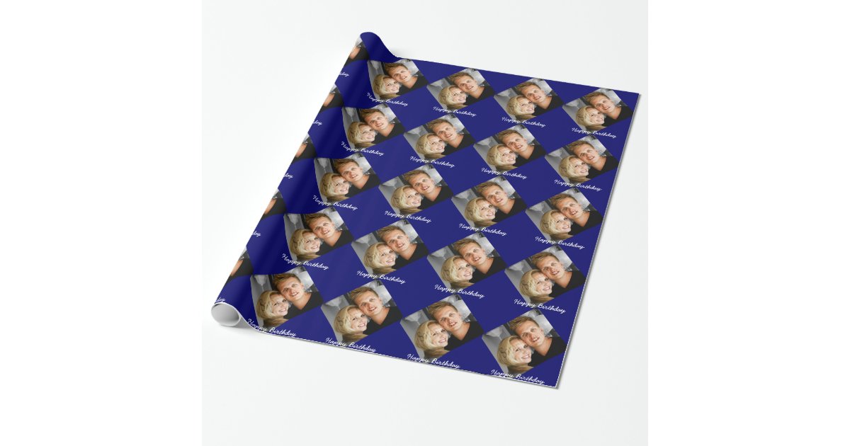 Personalized photo family birthday wrapping paper | Zazzle