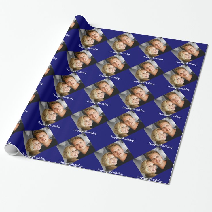 Personalized photo family birthday wrapping paper | Zazzle