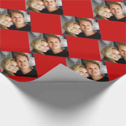 Personalized photo family couples photo wrapping paper | Zazzle
