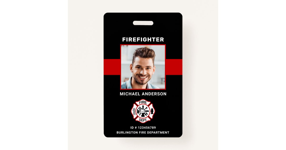Personalized Photo Firefighter ID Fireman ID Card Badge Zazzle personalized-photo-firefighter-id-fireman-id-card-badge-zazzle