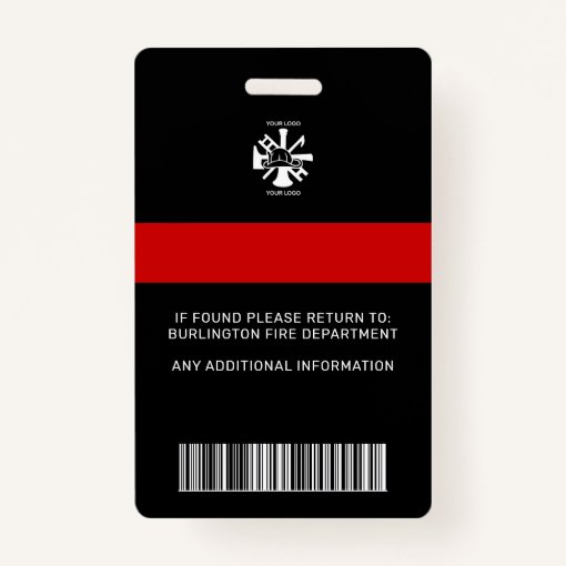 Personalized Photo Firefighter ID Fireman ID Card Badge | Zazzle