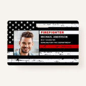 Personalized Photo Fireman ID Card Firefighter ID Badge | Zazzle