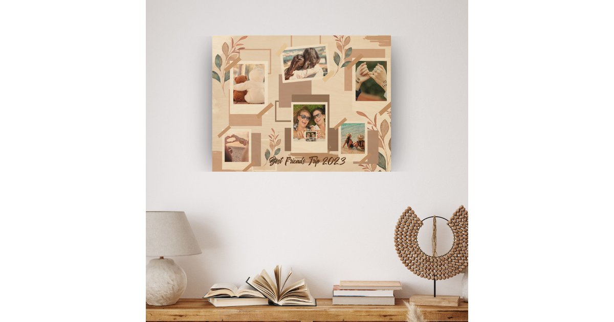 Personalized Photo Gallery Wood Wall Art | Zazzle