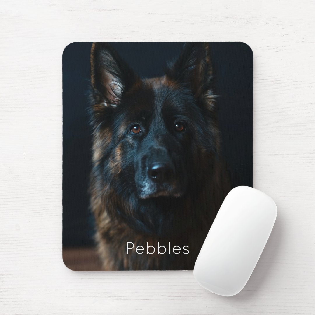 Personalized Photo German Shepherd Mouse Pad | Zazzle