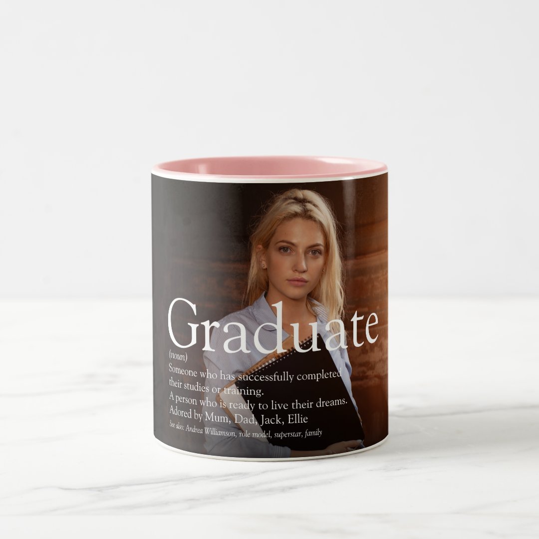 Personalized Photo Graduate Definition Two-Tone Coffee Mug | Zazzle