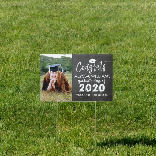 Personalized Photo Graduate Grad Party Graduation Sign | Zazzle