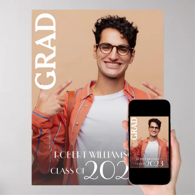 Personalized Photo Graduate Poster | Zazzle