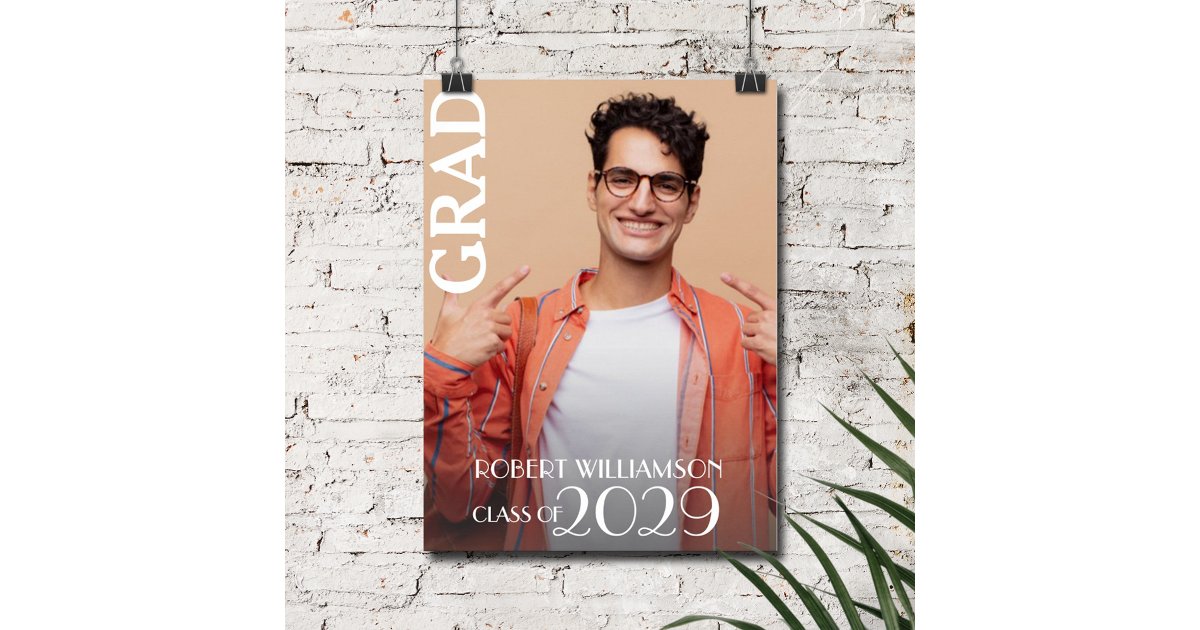 Personalized Photo Graduate Poster | Zazzle