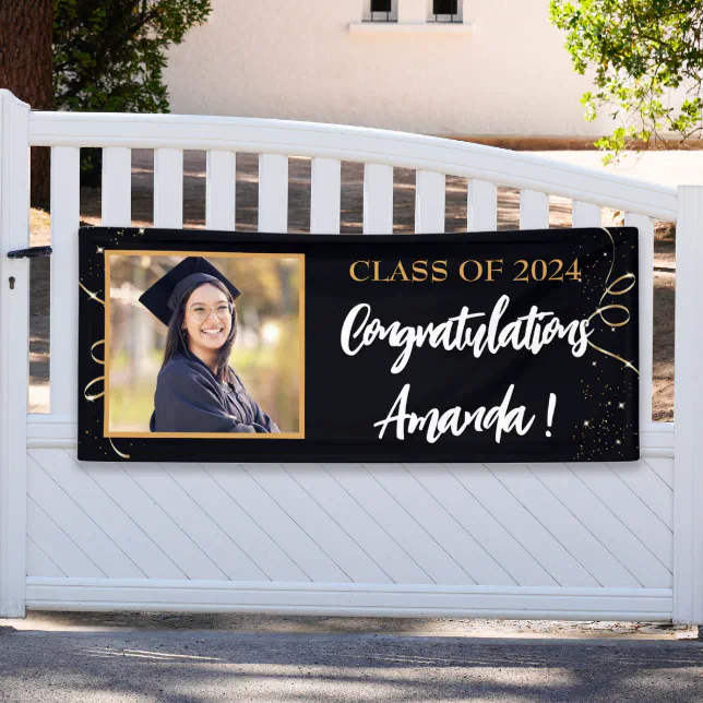 Personalized Photo Graduation Banner | Zazzle