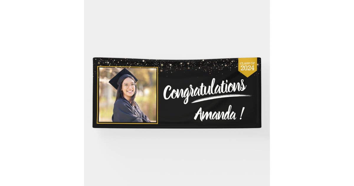 Personalized Photo Graduation Banner | Zazzle