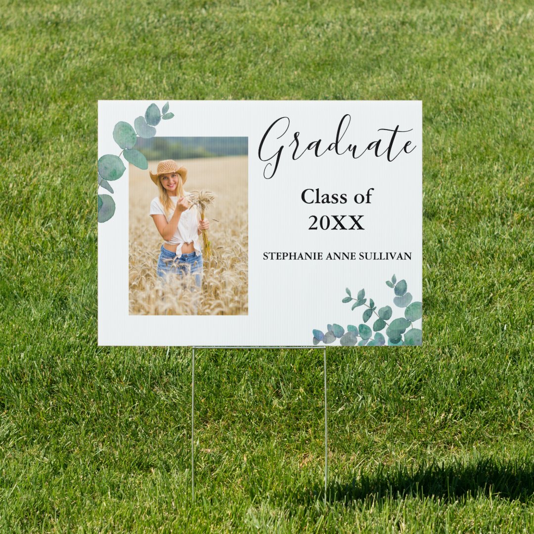 Personalized Photo Graduation Sign | Zazzle