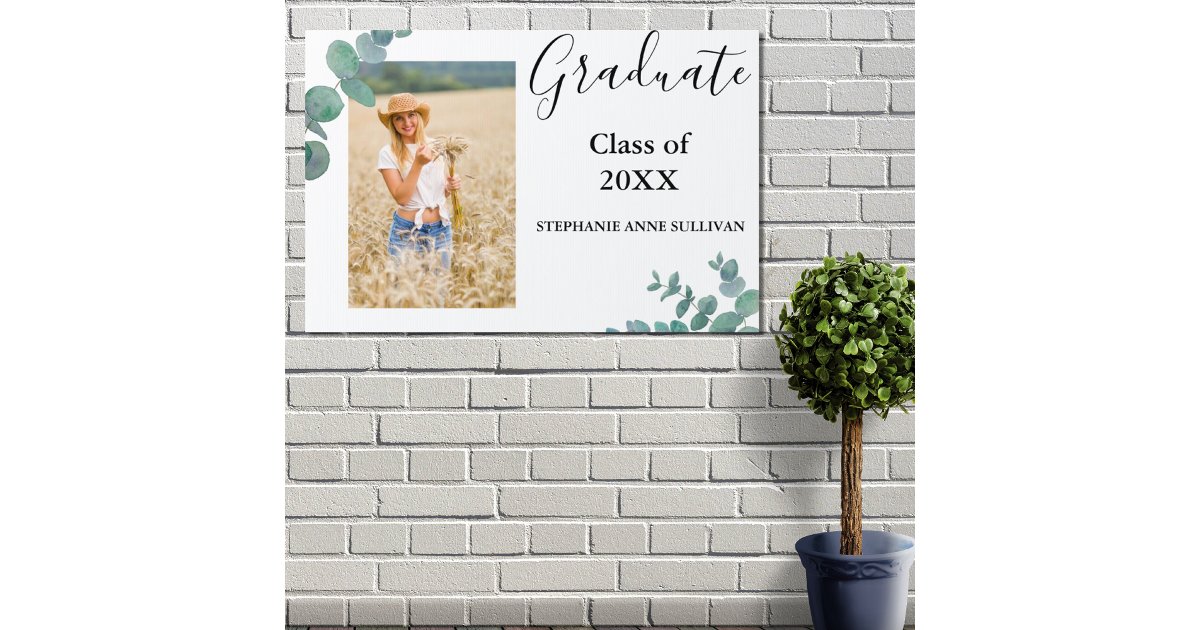 Personalized Photo Graduation Sign | Zazzle