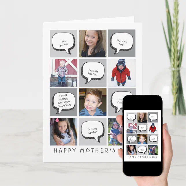 Personalized Photo & Greetings Mother's Day Card | Zazzle