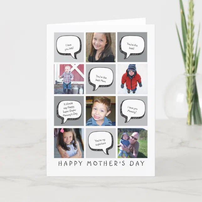 Personalized Photo & Greetings Mother's Day Card | Zazzle