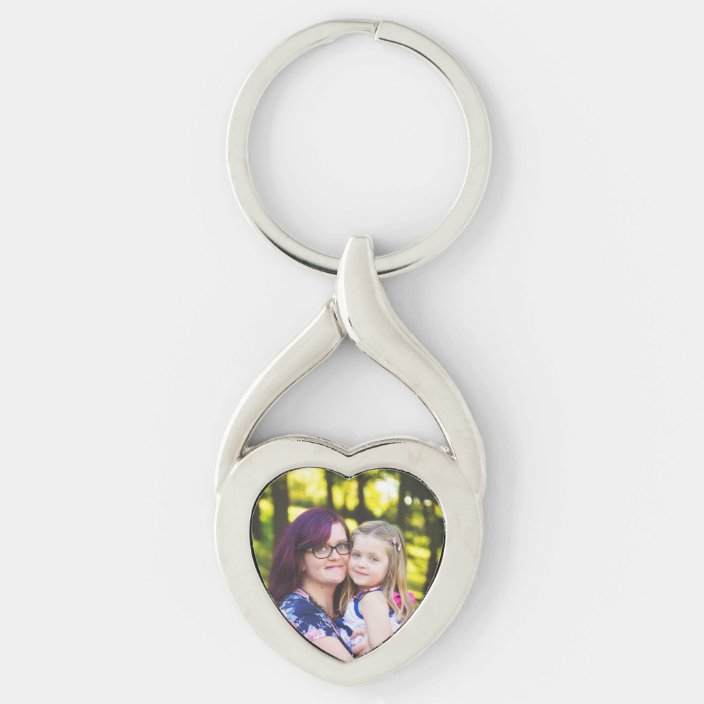 Personalized Photo Heart Shaped Keychain | Zazzle.com