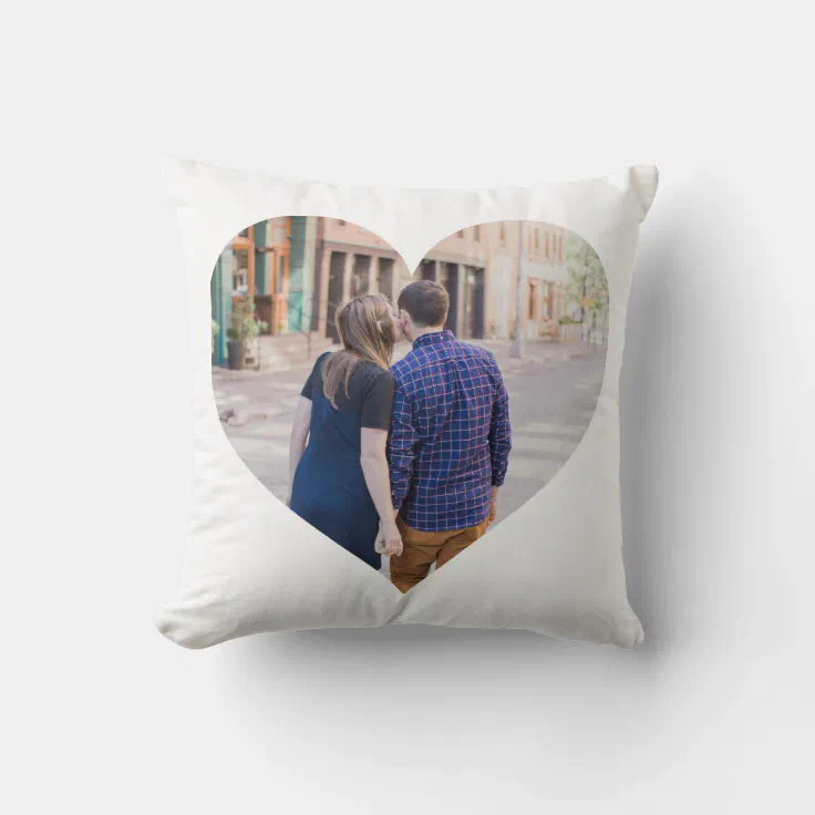 Personalized | Photo Heart Throw Pillow | Zazzle