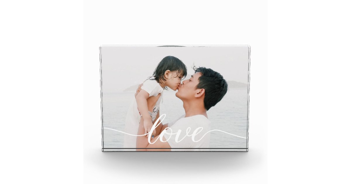 Personalized Photo I Love You Daddy Block | Zazzle