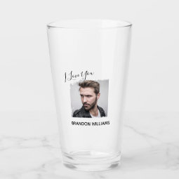Personalized Photo I Love You Glass | Zazzle
