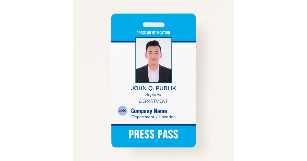 Personalized Photo ID Press Badge | Zazzle