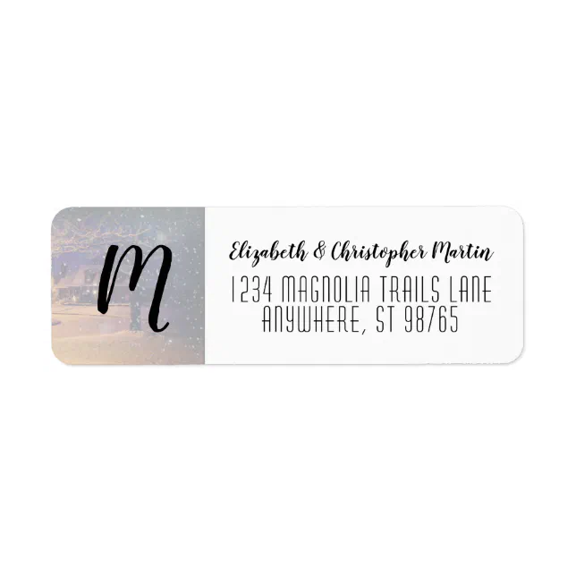 Personalized Photo Initial Return Address Label | Zazzle