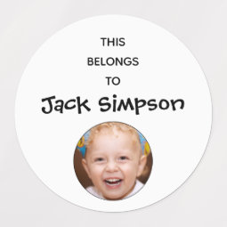 Personalized Photo - Kid's Labels | Zazzle