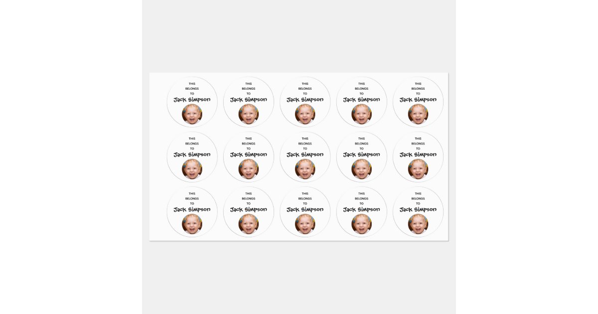 Personalized Photo - Kid's Labels | Zazzle