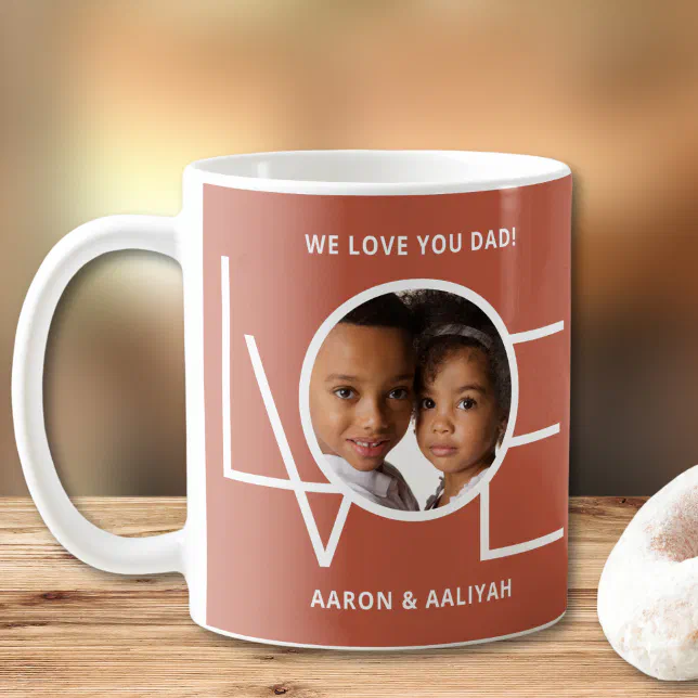Personalized Photo Love You Dad Coffee Mug | Zazzle