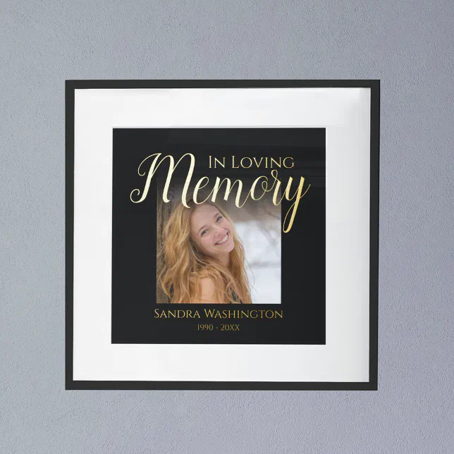 Personalized Photo Memorial Foil Print | Zazzle
