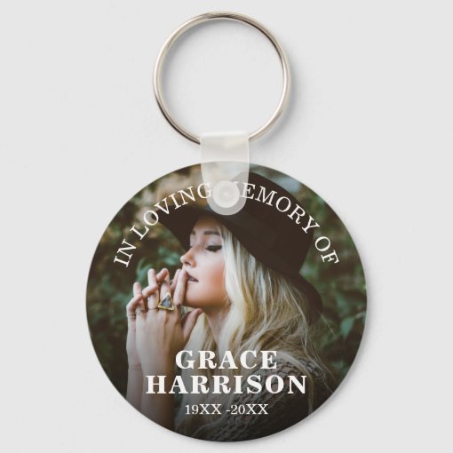 Personalized Photo Memorial Keychain | Zazzle