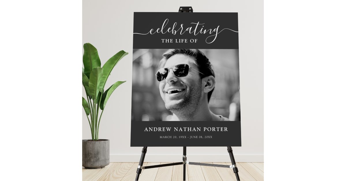 Personalized Photo Memorial Tribute Remembrance Foam Board | Zazzle