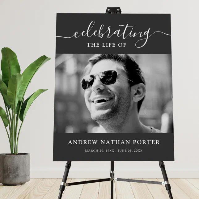 Personalized Photo Memorial Tribute Remembrance Foam Board | Zazzle