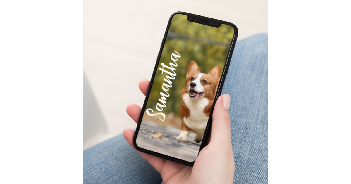 Personalized Photo Monogram Phone Wall Paper Poster | Zazzle