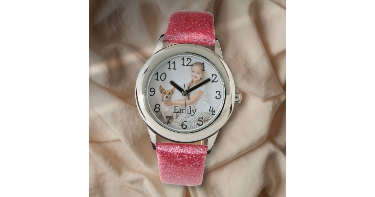 Personalized Photo Name Watch | Zazzle