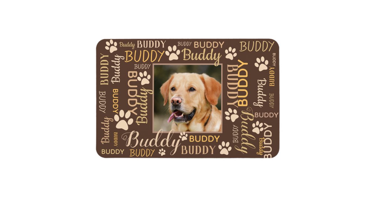 Personalized Photo Names | Dog Magnet | Zazzle