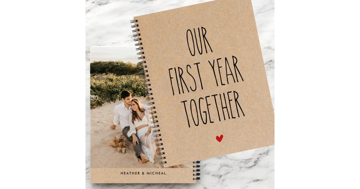 Personalized Photo Our First Year Together Journal | Zazzle