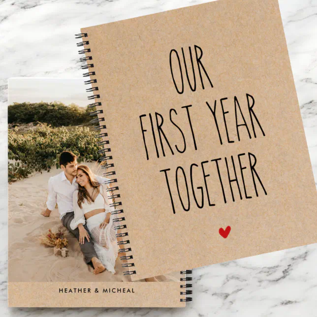 Personalized Photo Our First Year Together Journal | Zazzle