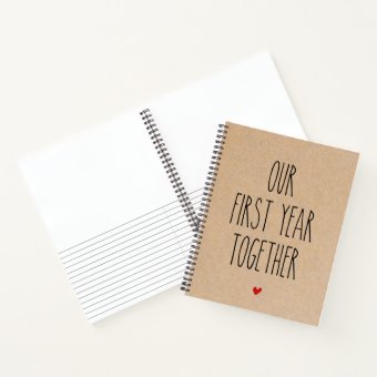 Personalized Photo Our First Year Together Journal | Zazzle