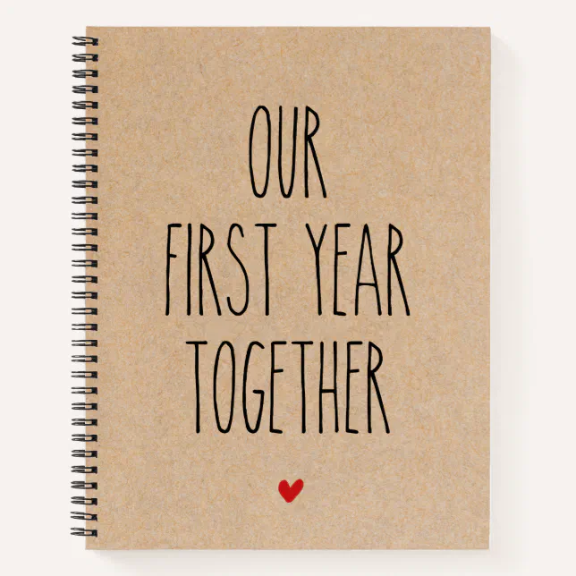 Personalized Photo Our First Year Together Journal | Zazzle