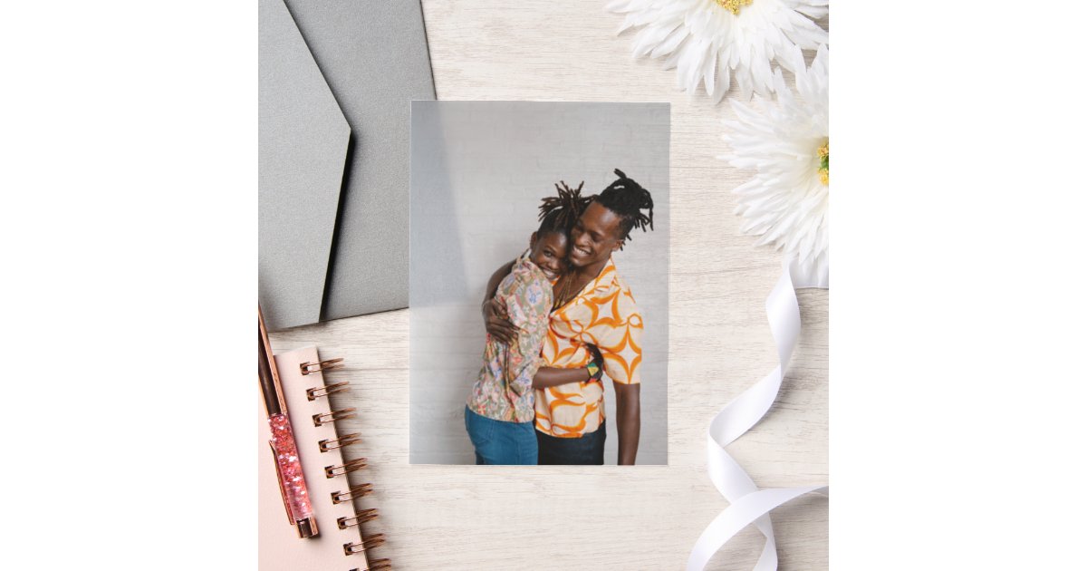 Personalized Photo Overlay Vellum Invitations | Zazzle