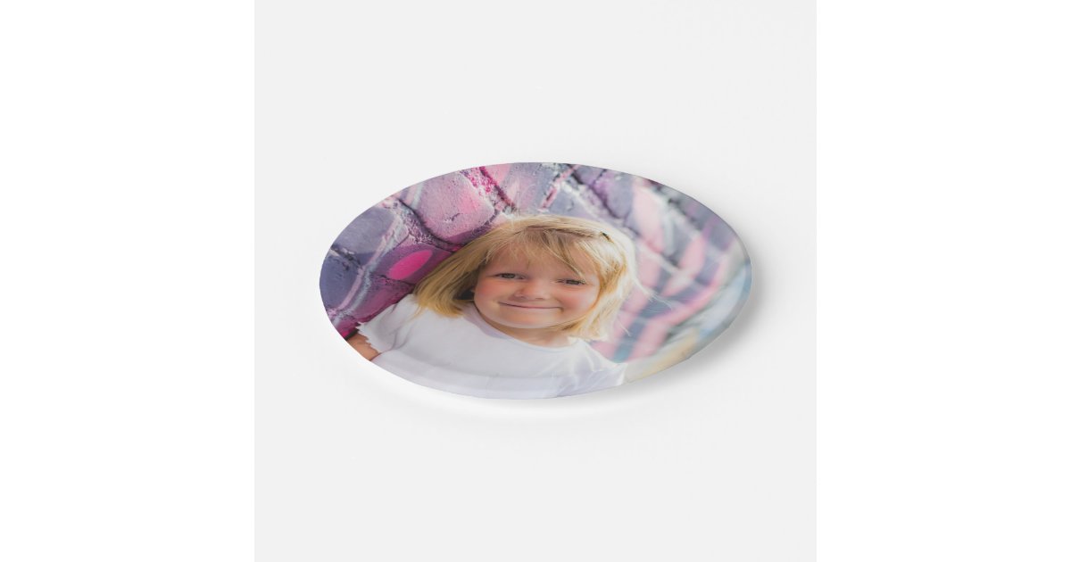 Personalized Photo Paper Plates Childrens Party Zazzle Personalized Photo Paper Plates Childrens Party Zazzle