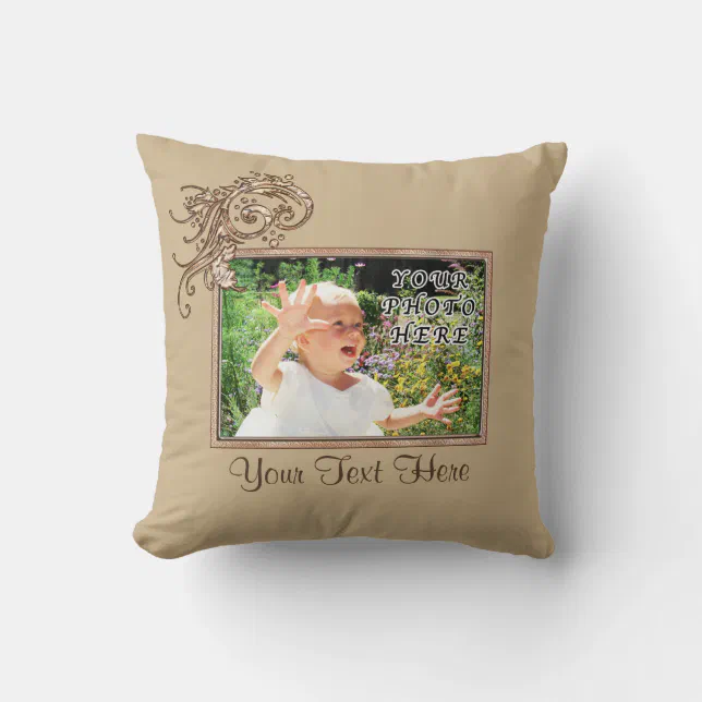 Personalized Photo Pillows YOUR PHOTO and TEXT | Zazzle