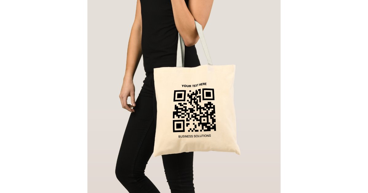 Personalized Photo QR code and/or Logo Tote Bag | Zazzle